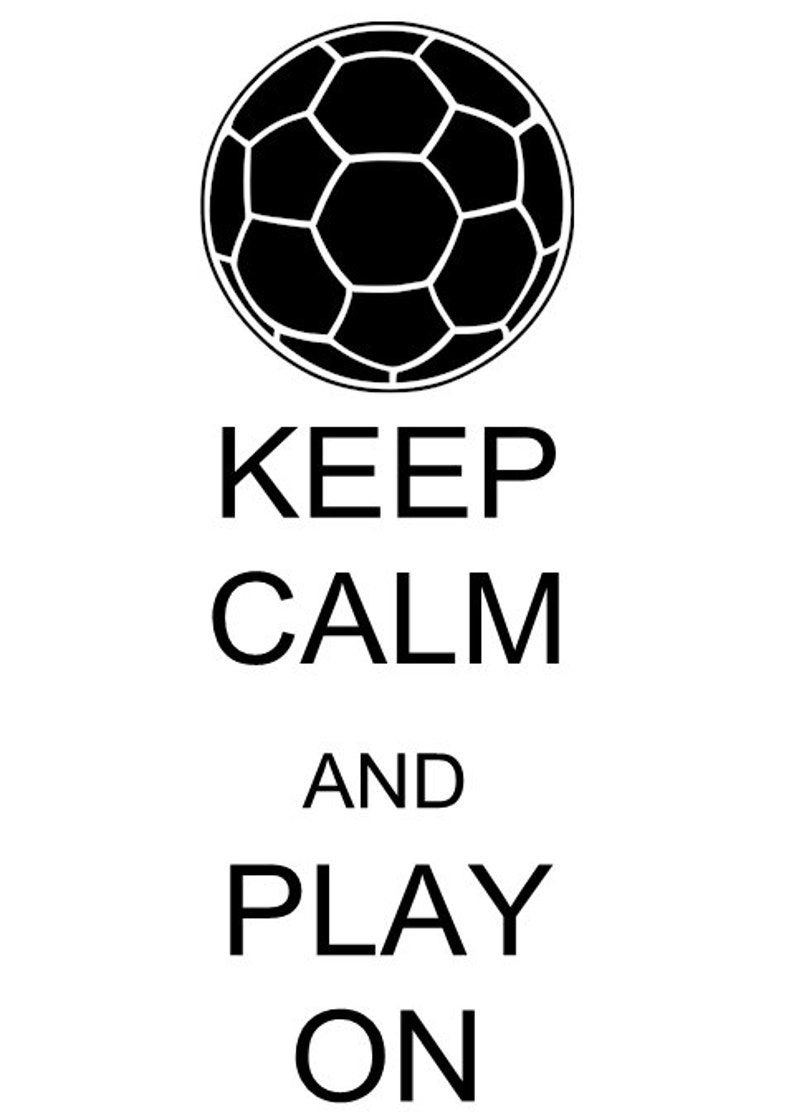 Soccer Decal KEEP CALM and Play on Car Decal 5x7 Laptop Netbook ...