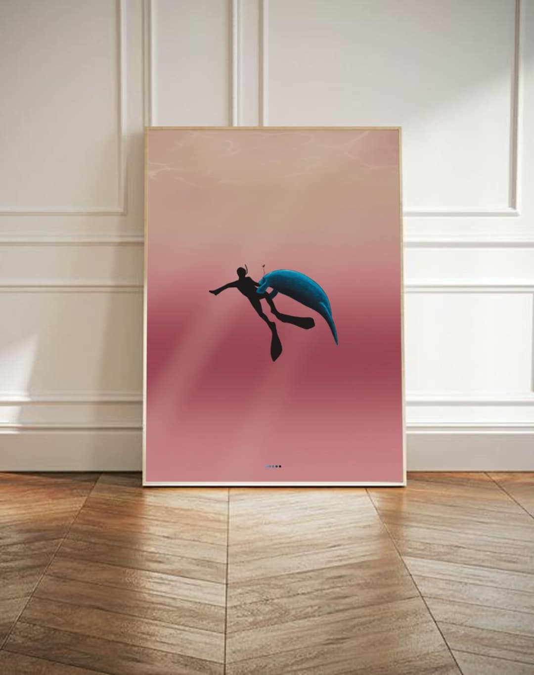 Gentle Embrace – Manatee Hugging a Diver Ocean Art Print | Art by ...