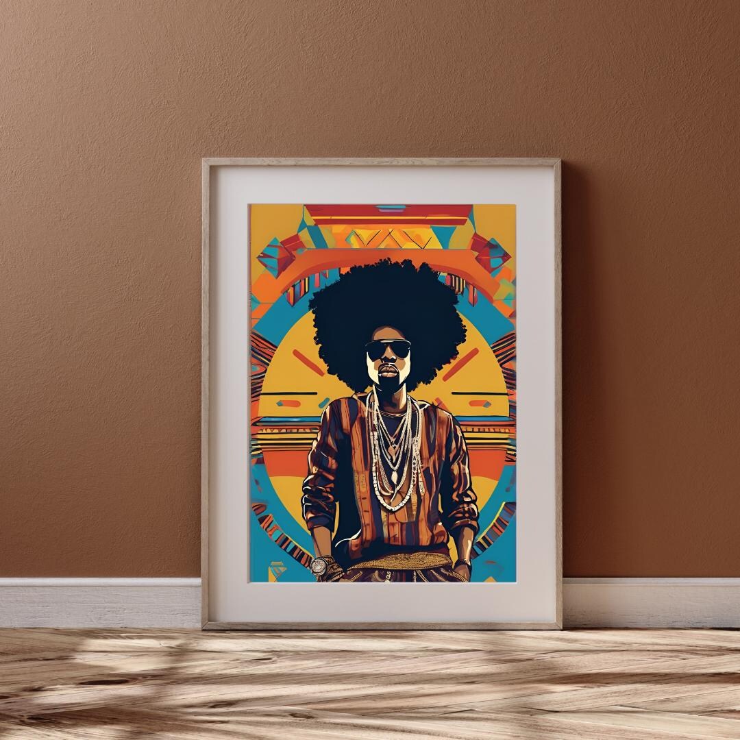 Smooth Operator - Afrocentric Art Print | Retro Hip-hop Wall Art ...
