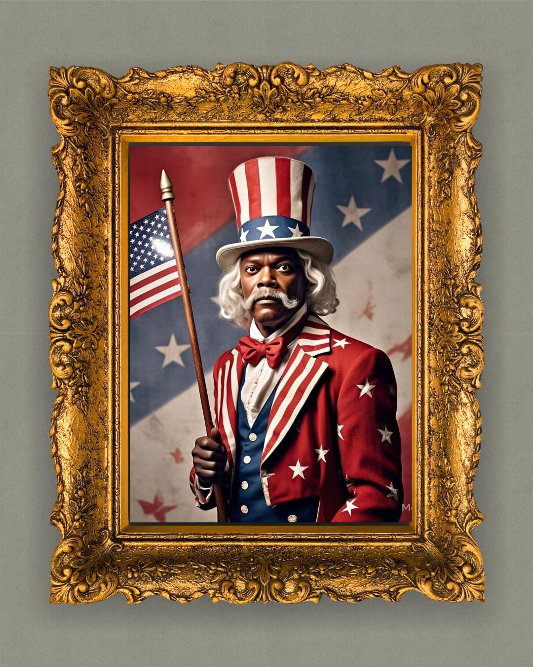 Uncle Samuel – Patriotic Wall Art African American Uncle Sam Print ...