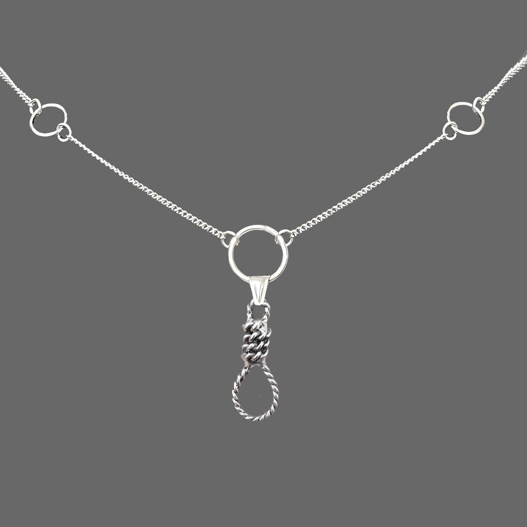 Noose Pendant Necklace – Stainless Steel Dainty Chain | Gothic Grunge ...