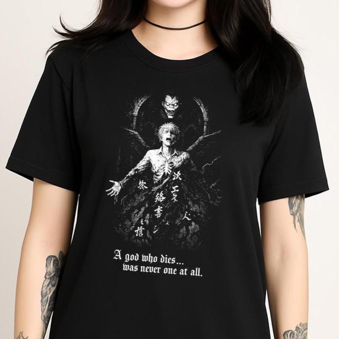 FALSE GOD – Death Note Shirt | Light Yagami Gothic Tee | Ryuk Shinigami ...