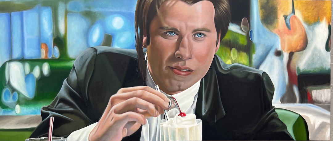 Vincent Vega (5 Dollar Milkshake) *original Painting/movie/pulp Fiction ...