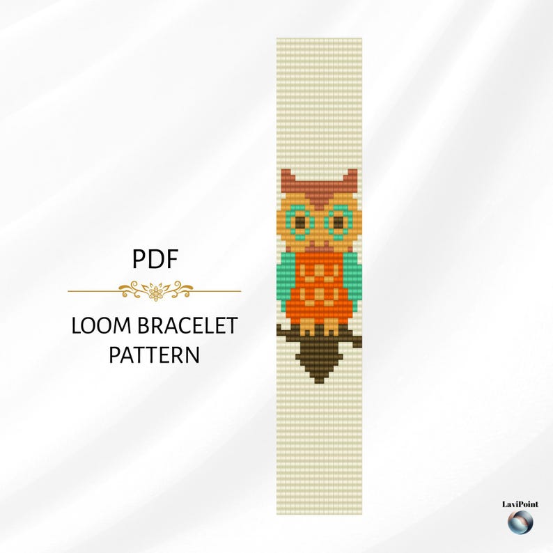 Bird Loom Bracelet Pattern / Colorful Owl Beaded Loom Bracelet Pattern ...