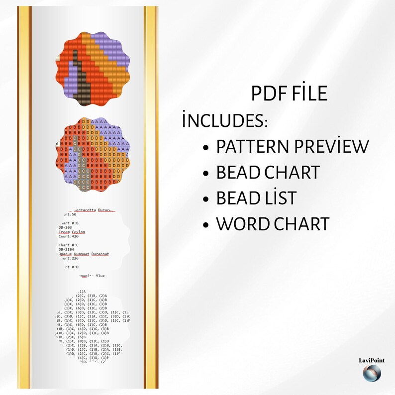 Retro 70s Wave Loom Bracelet Pattern: Miyuki Delica Bead Design (PDF ...