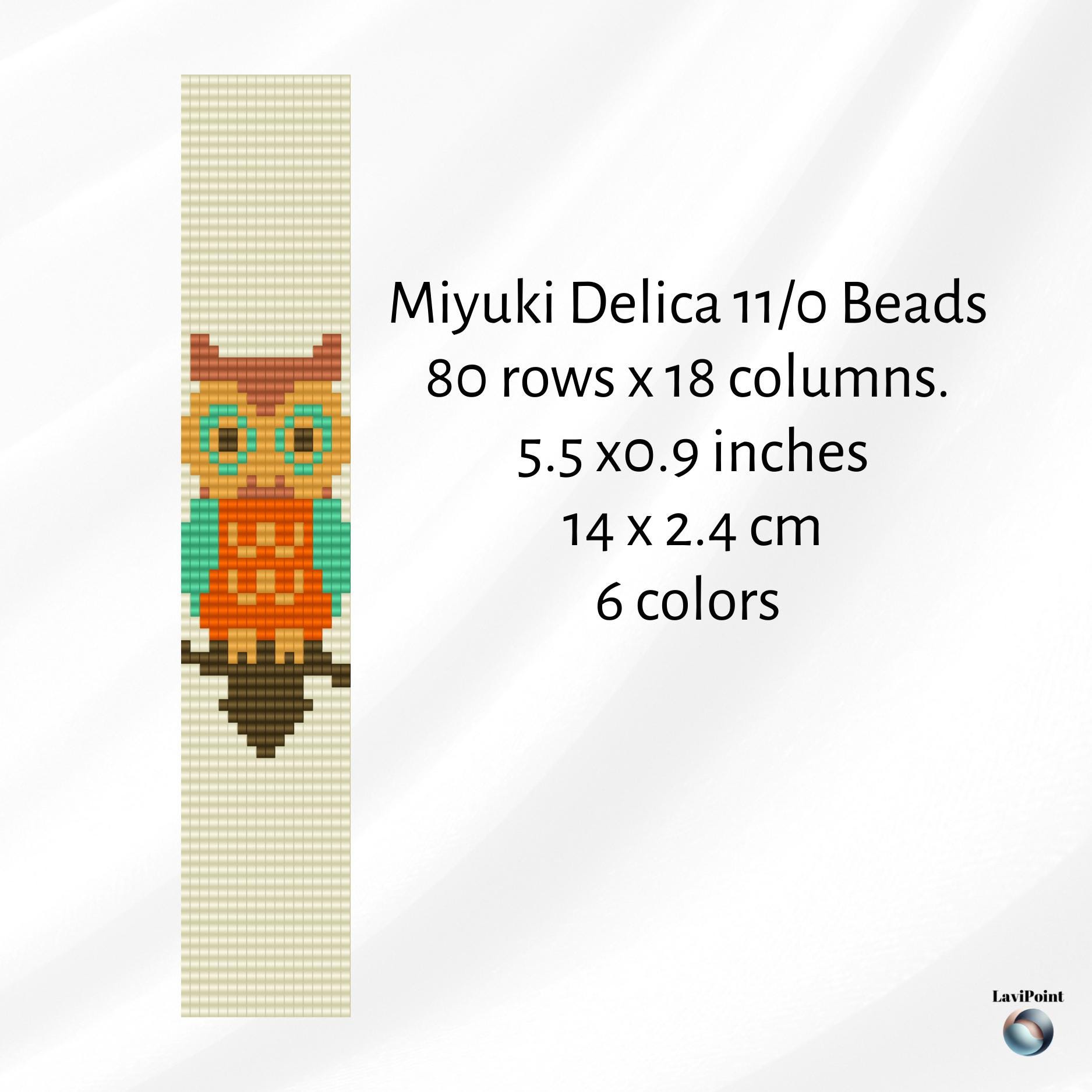 Bird Loom Bracelet Pattern / Colorful Owl Beaded Loom Bracelet Pattern ...