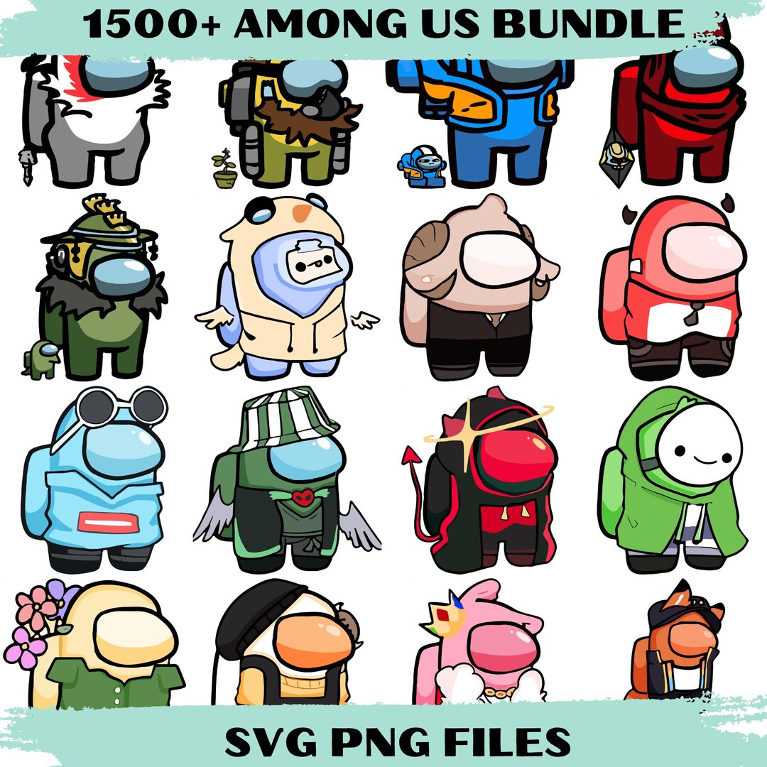 1,500 Among Us SVG & PNG Bundle Digital Download for Cricut ...