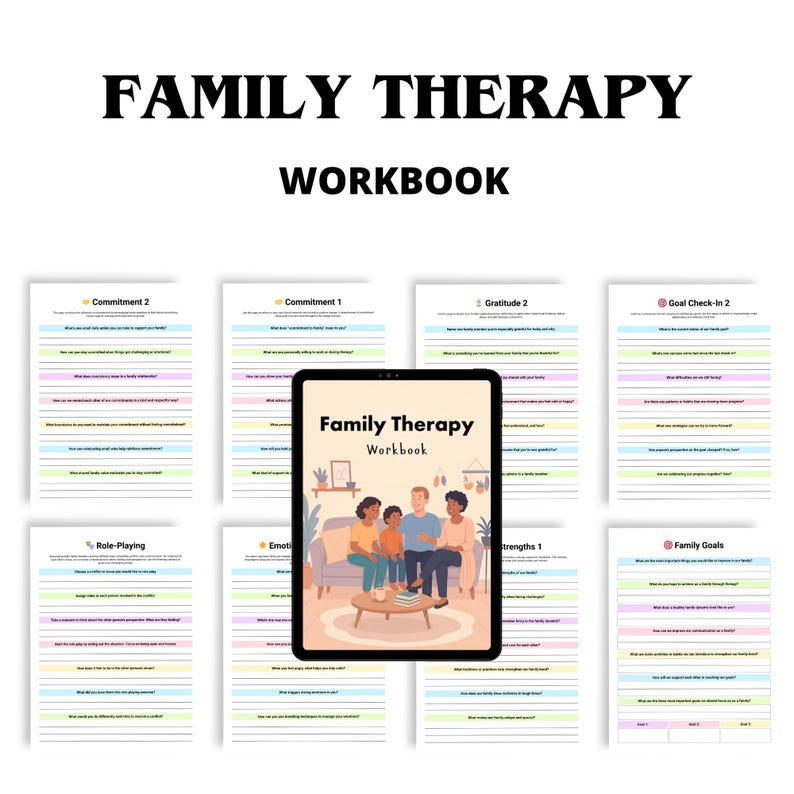 Family Therapy Workbook, Family Therapists Family Therapy Worksheets ...