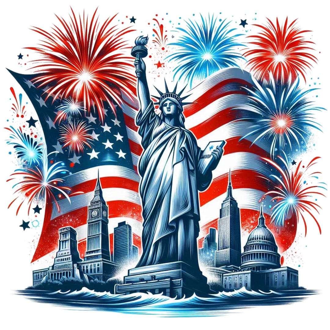 10 Independence Day PNG Clipart Bundle 4th of July Watercolor USA Flags ...