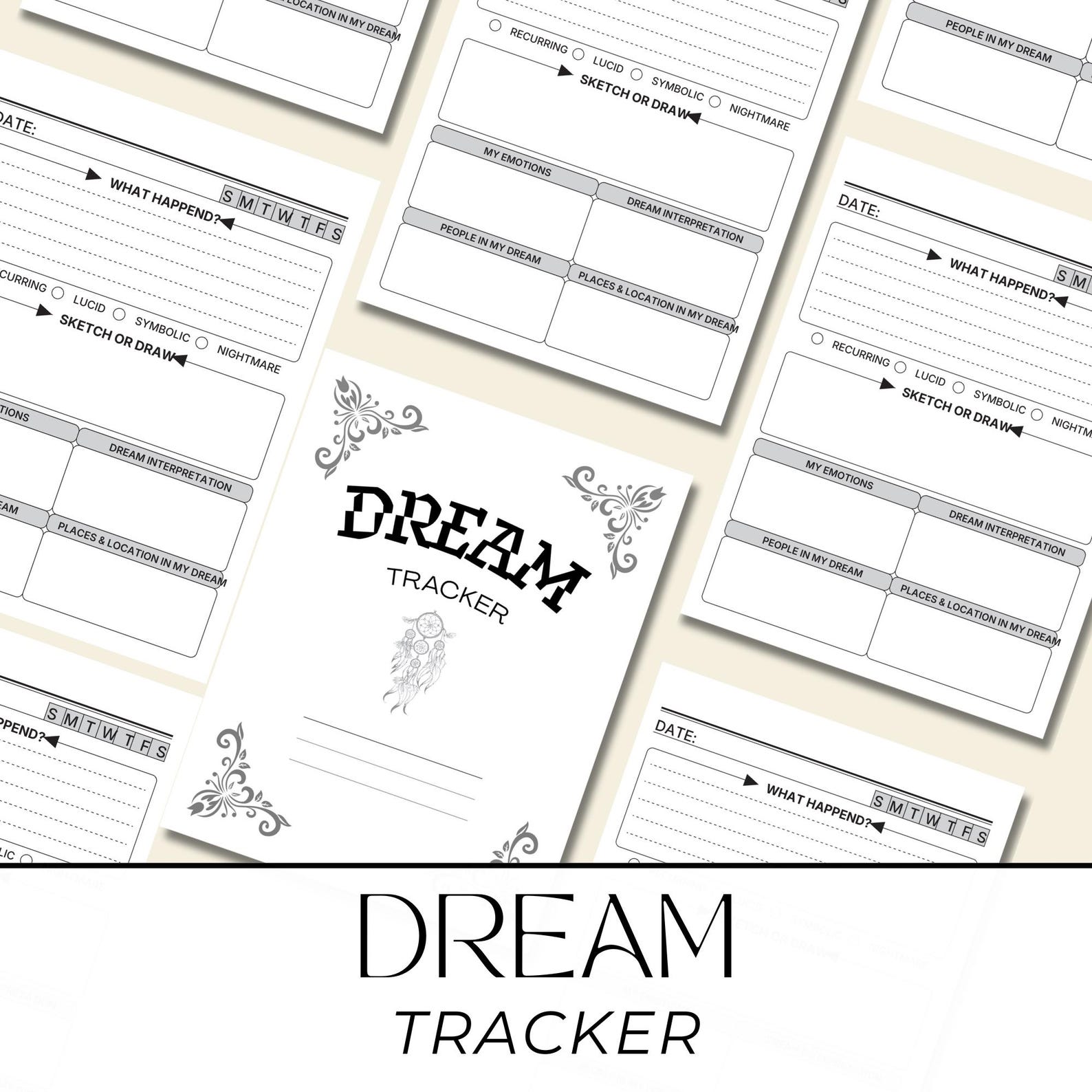 Dream Tracker Printable Journal Page, Dream Analysis (digital Download ...