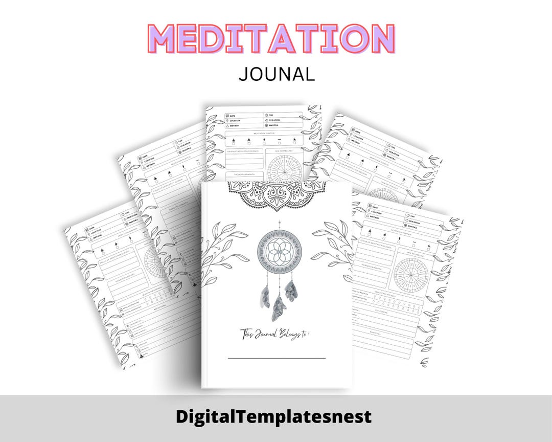 Printable Meditation Journal, Manifest Your Dream Life (US Letter) - Etsy