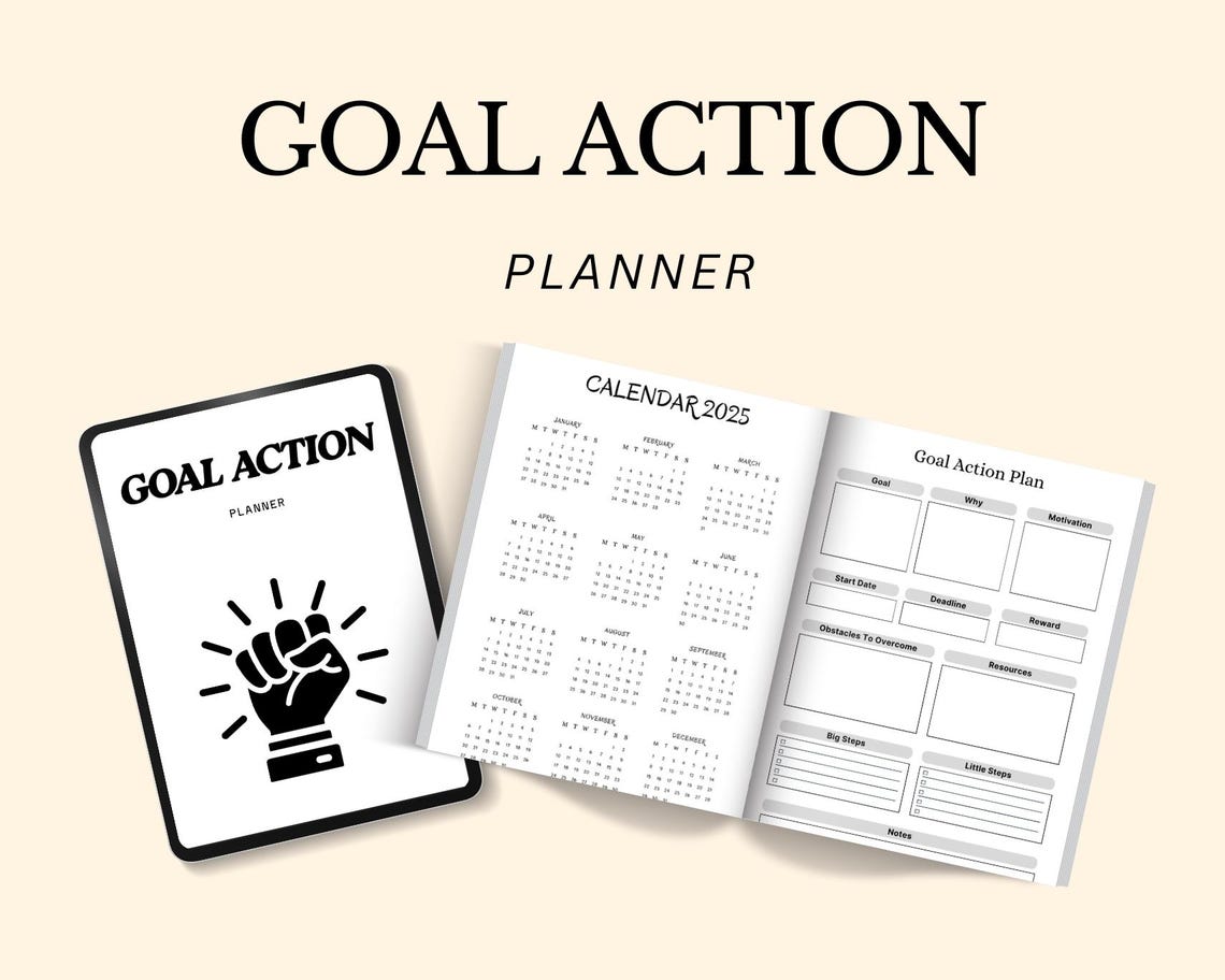 SMART Goals Planner: Printable Goal Setting Template (A5, Digital ...
