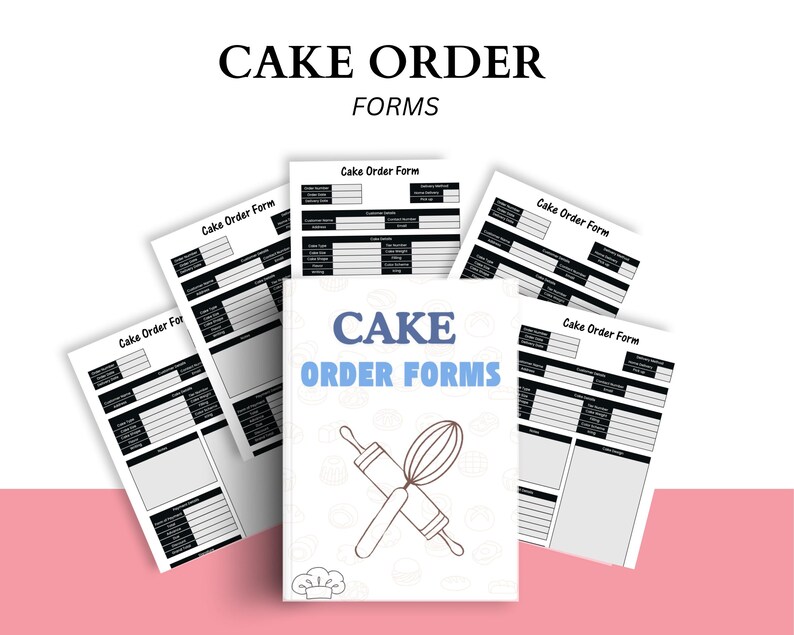 Bakery Cake Order Form Template | Custom Cake Business Sheet (PDF Canva ...