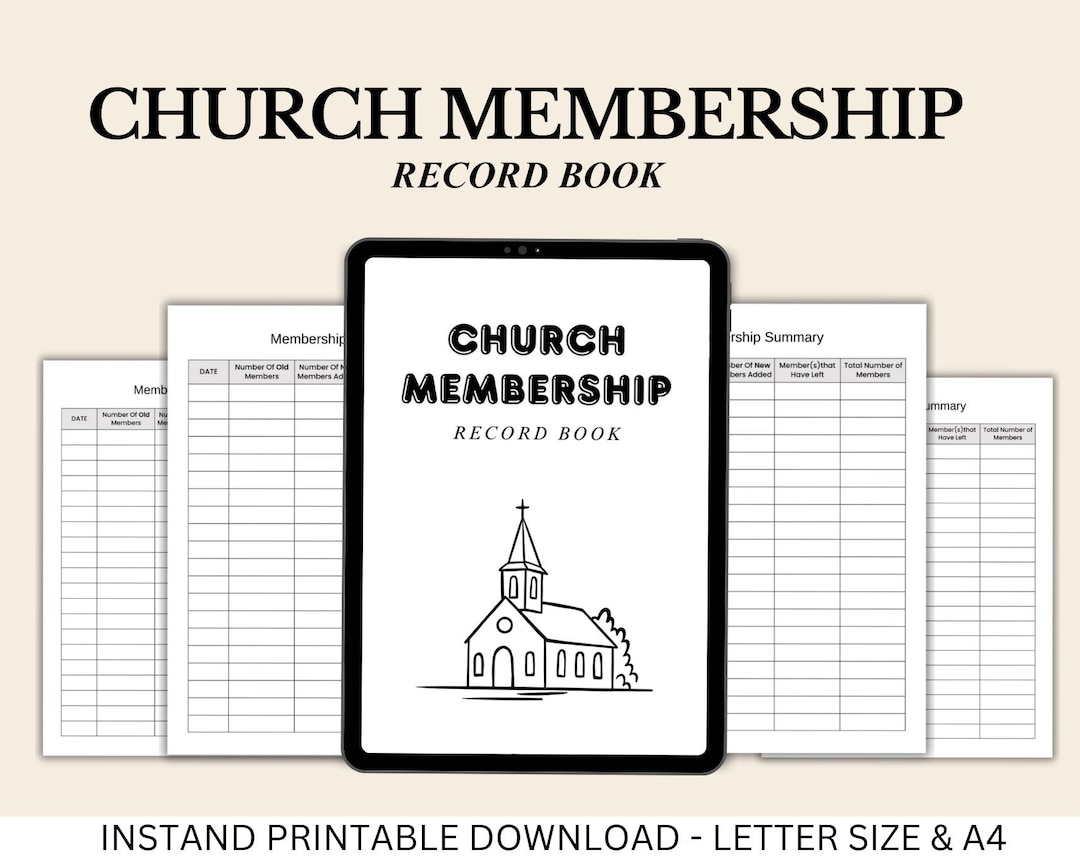 Church Membership Record Book: Administration, Tracker, New Member ...