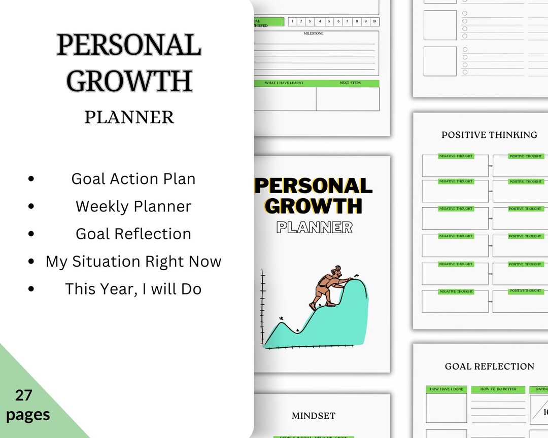 Personal Growth Planner: Self-improvement & Goal Tracker - Etsy