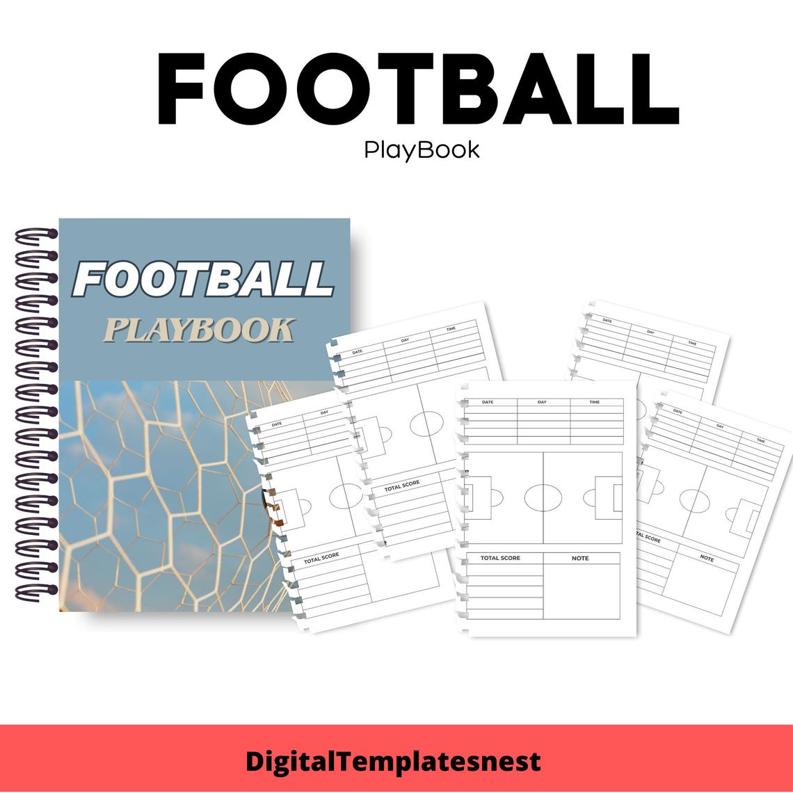 Printable Football Playbook Template, Printable Blank Football Diagrams ...