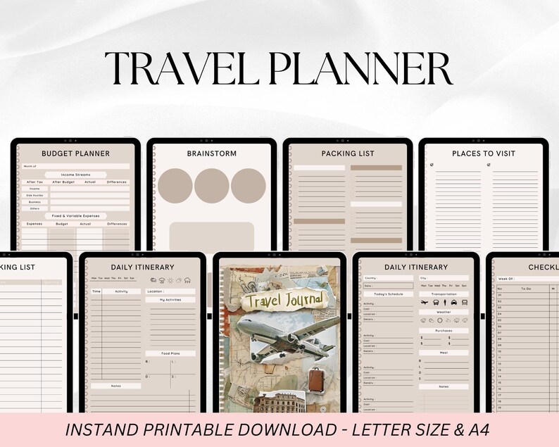Digital Travel Planner: Itinerary & Budget Organizer (digital Download ...