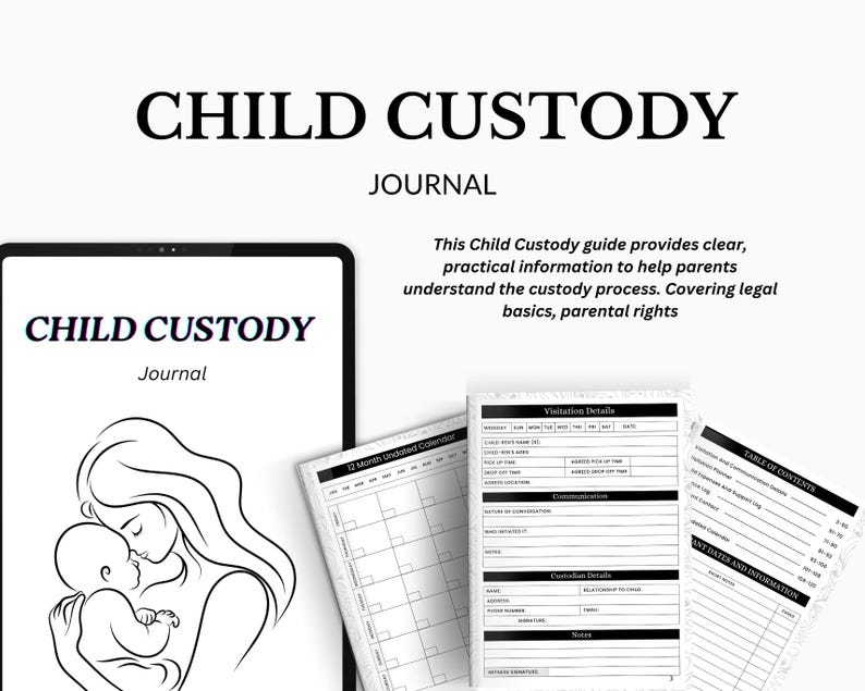 Child Custody Planner Printable: Co-parenting Calendar, Divorce ...