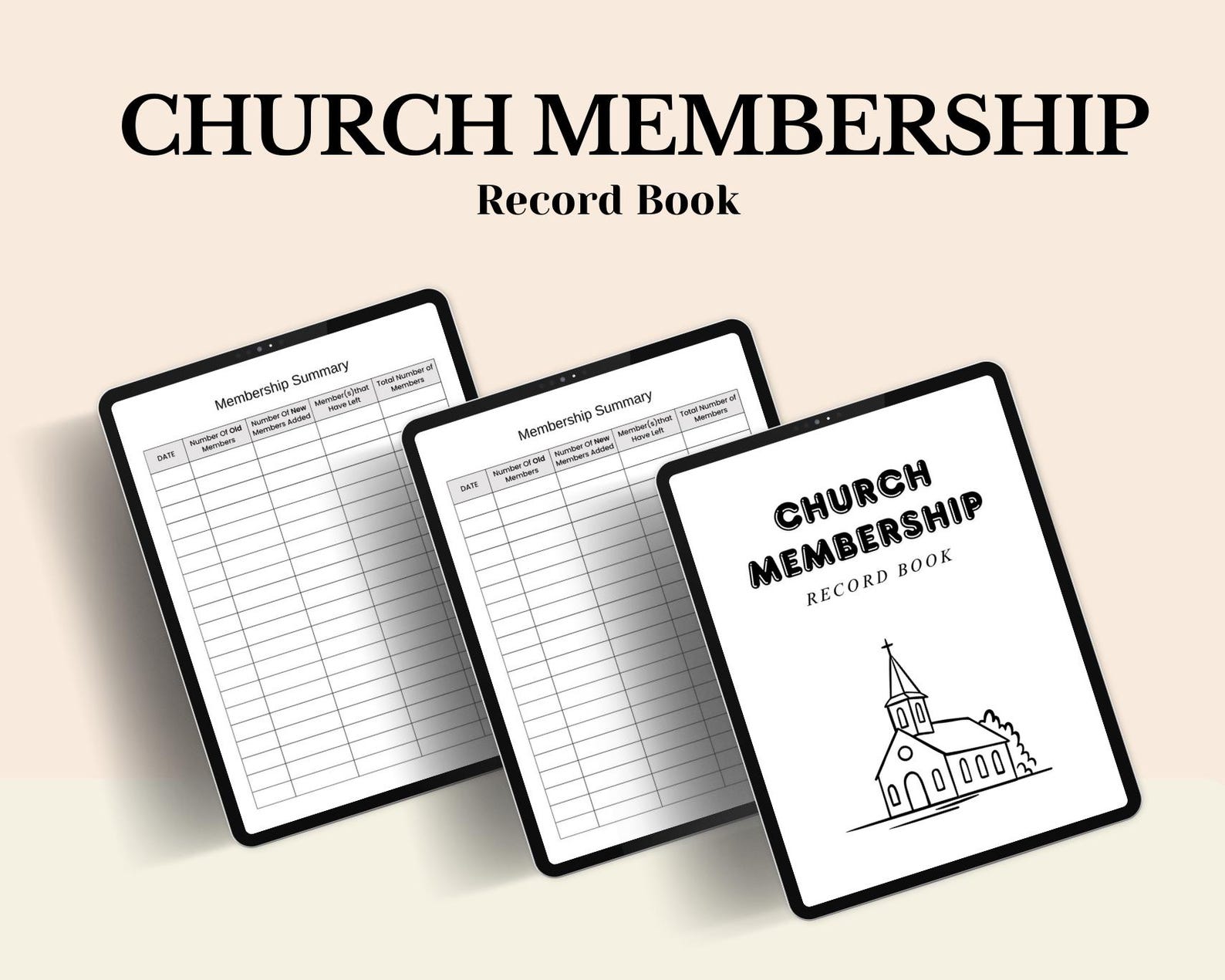 Church Membership Record Book: Administration, Tracker, New Member ...