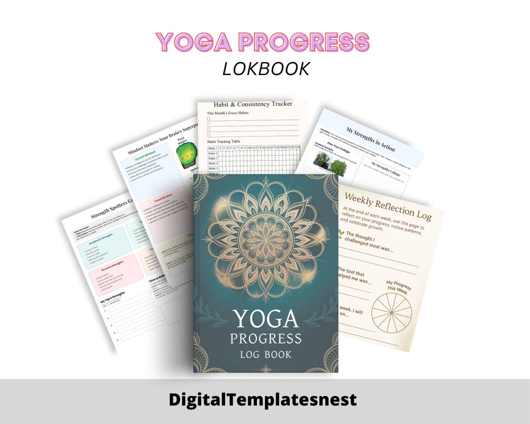 Yoga Progress Logbook, Meditation Tracker (printable PDF) - Etsy