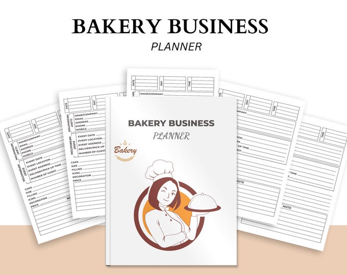 Bakery Business Planner | Printable | Bakery Order Form | Home Bakery ...
