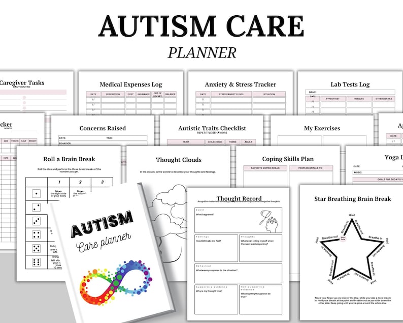 Autism Care Binder Planner: Special Needs Printable (digital Download ...