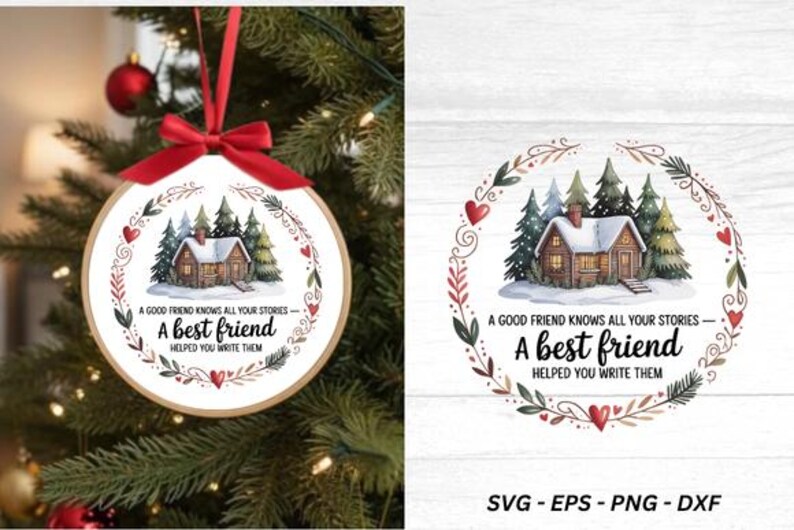 Best Friend Christmas Ornament Gift, Personalised Friendship Bauble ...