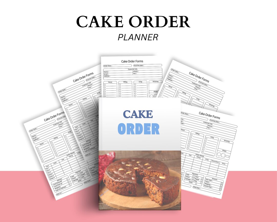Printable Cake Order Form Template | Bakery Business (PDF Canva) - Etsy