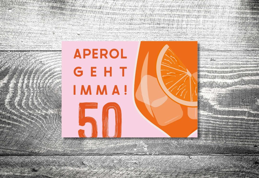 2-sided Birthday Invitation Aperol is Always a Must | Individually ...