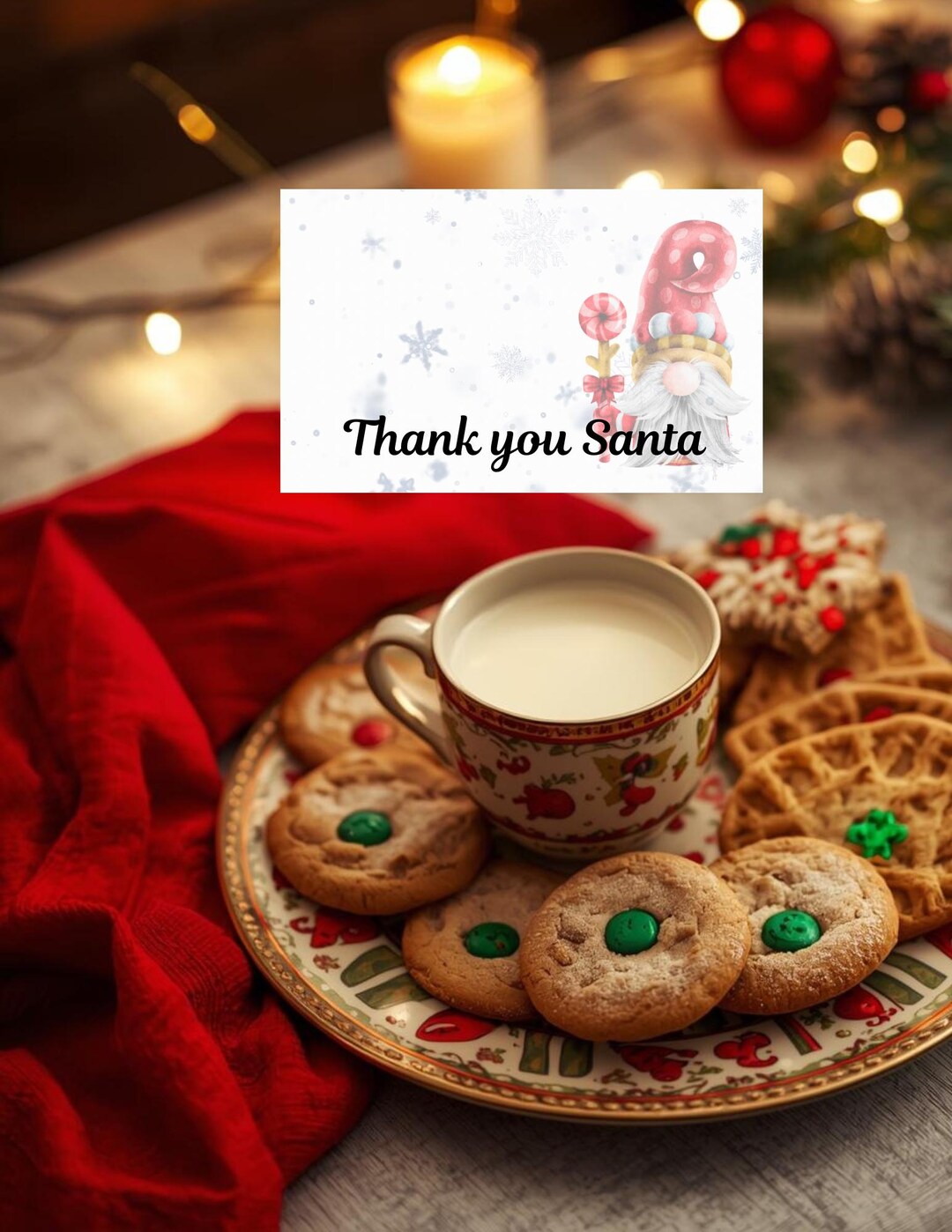 Instant Download! "thank You Santa" Tent Cards (set of 5 Styles) | the ...