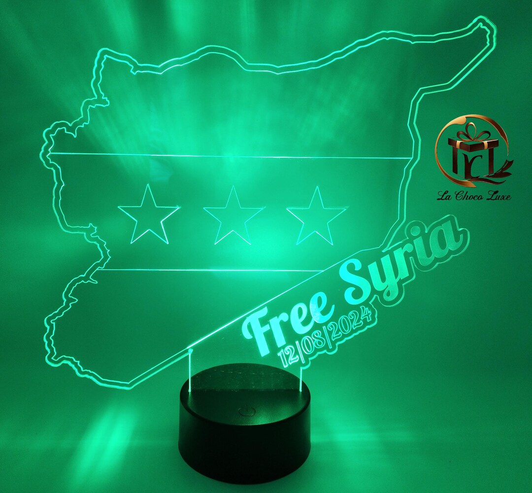 Syrian Acrylic Freedom Liberation Monument Flag With LED Light - Etsy
