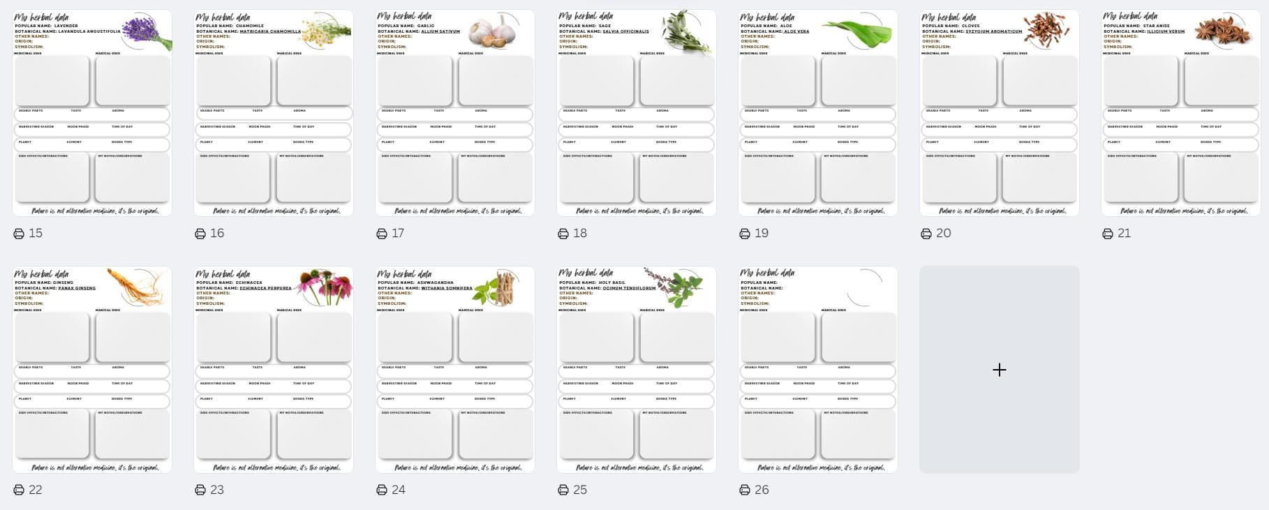 Printable Materia Medica Pages - 25 Plants/herbs You Should Know PLUS ...