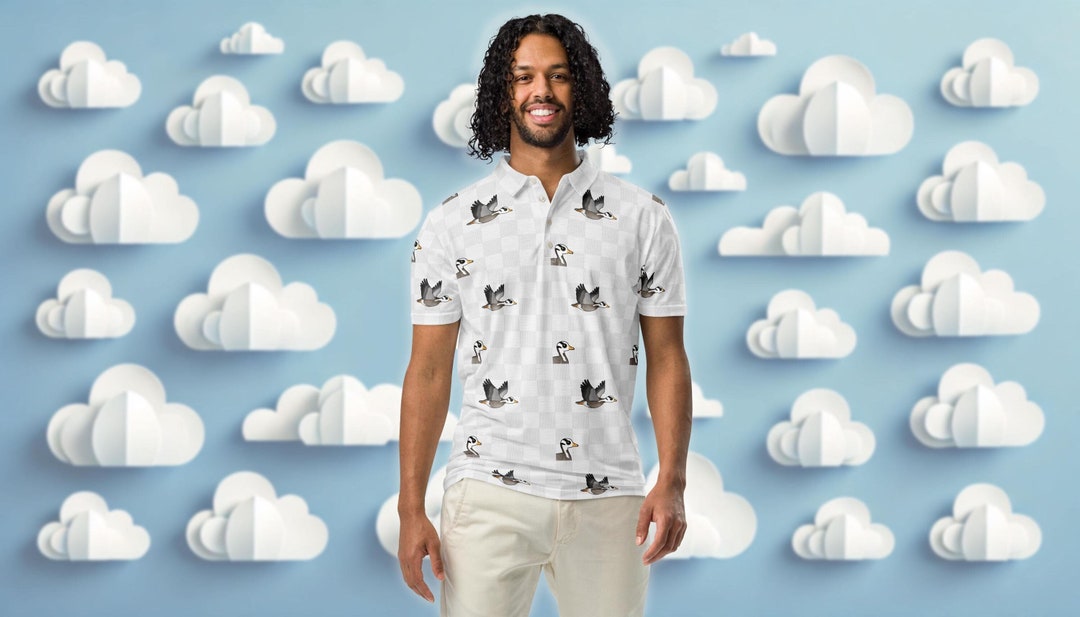 Birdorable Bar-headed Goose Mens Slim Fit Polo Cute High-flying Geese ...