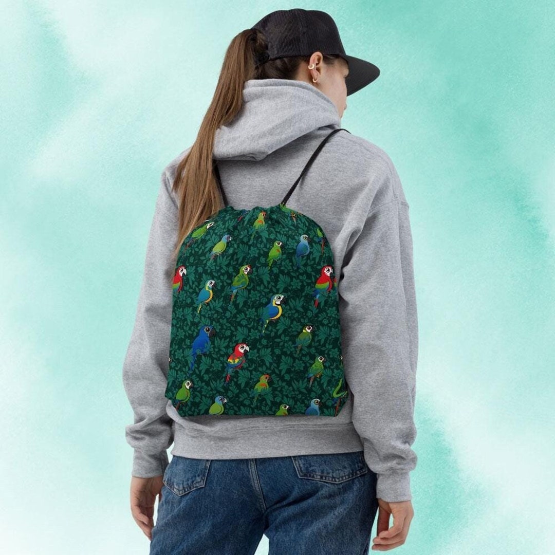 Birdorable Macaws Drawstring Bag | Cute Cartoon Macaw Parrot Birds in ...