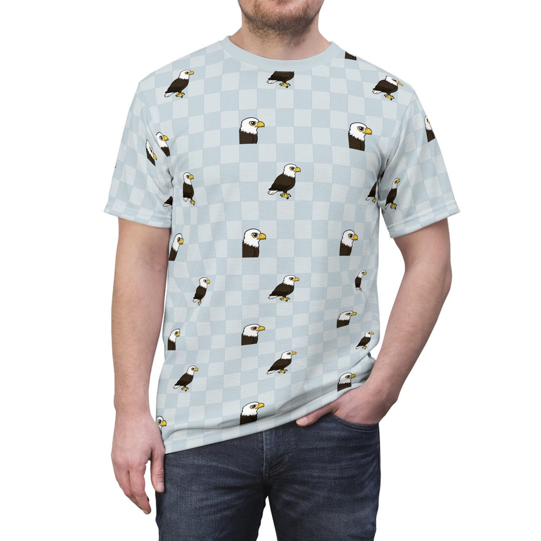 Birdorable Bald Eagle Retro Checkerboard Pattern All-over Print ...