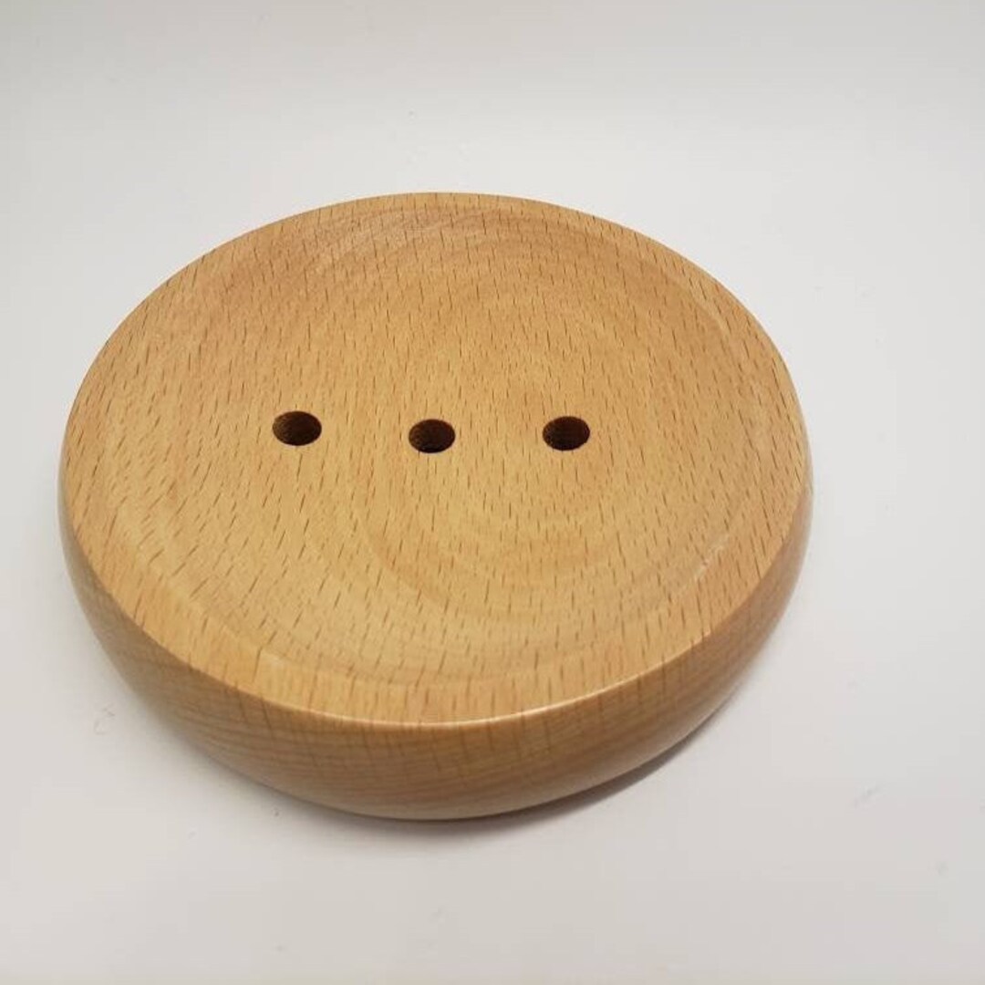 Round Beechwood Soap Dish - Etsy