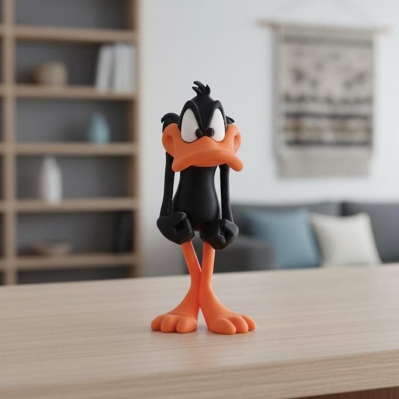 Daffy Duck Inspired Figurine: 3D Printed Cartoon Collectible Statue - Etsy