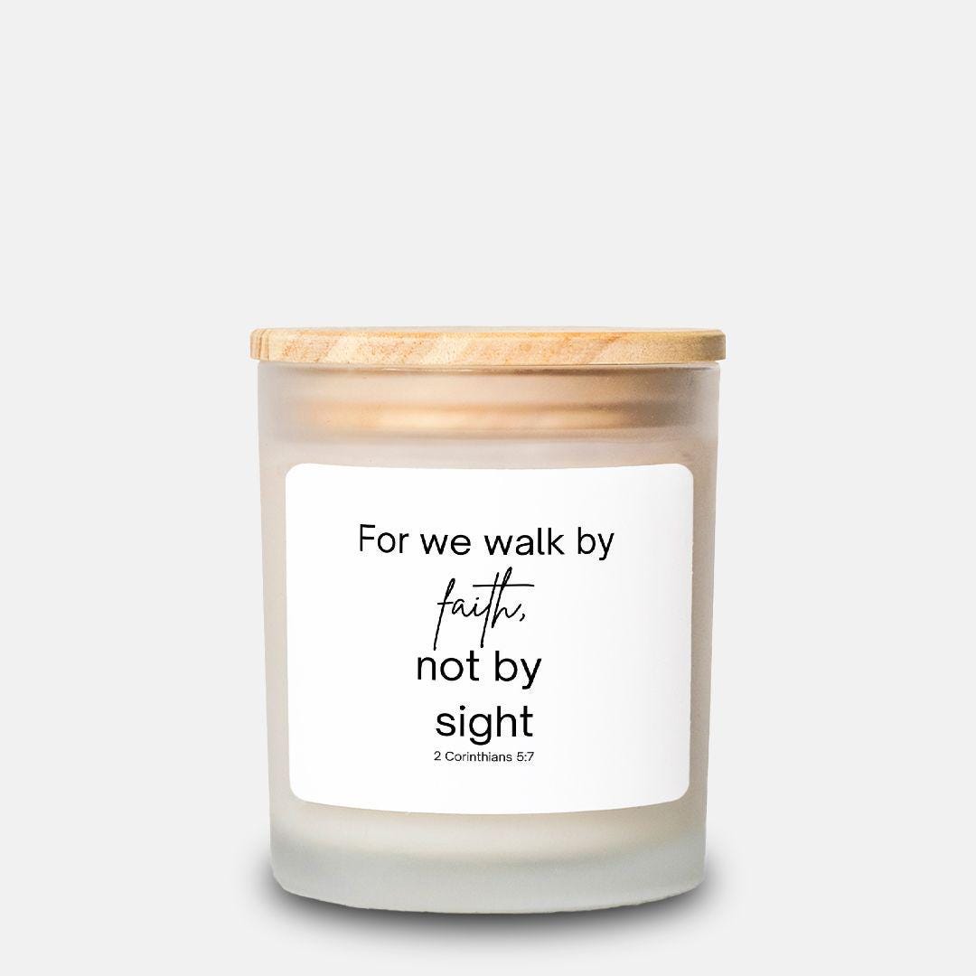Faith Bible Verse Candle, Coconut Soy Wax (11 Oz) - Etsy