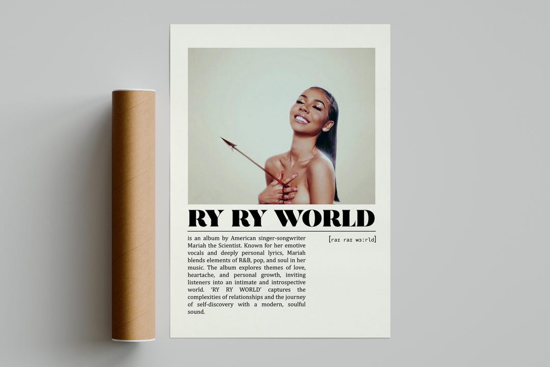 Mariah the Scientist RY RY WORLD Poster Minimalist Music Poster Vintage ...
