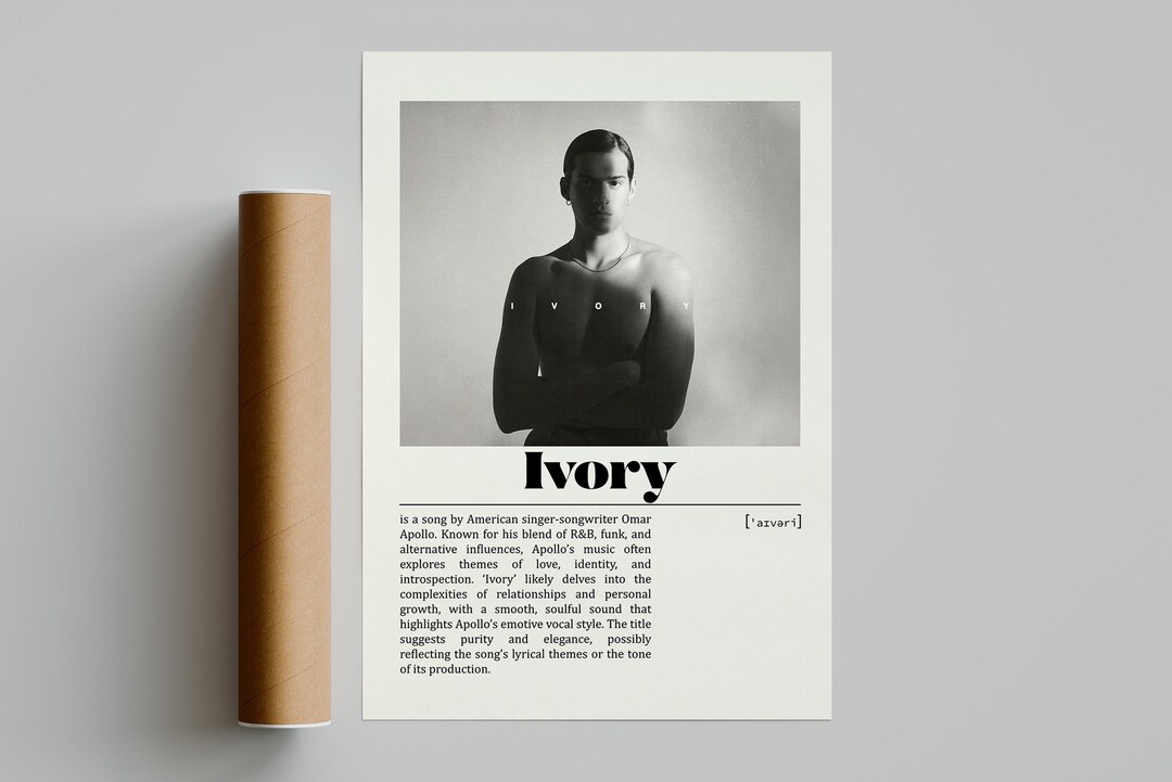 Omar Apollo Ivory Poster Minimalist Music Poster Vintage Retro Art ...