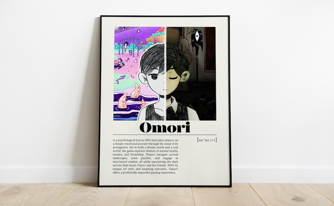 Omori Poster Minimalist Game Vintage Retro Art Print Custom Poster Wall ...