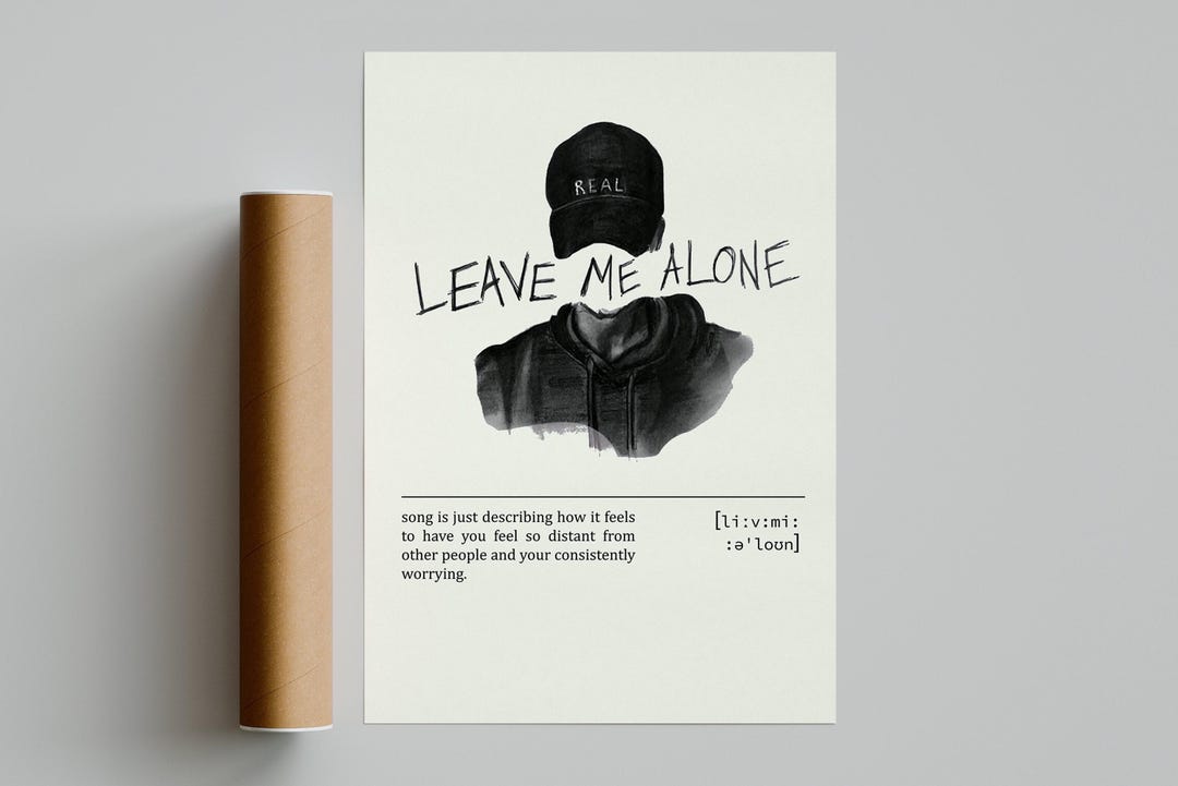 NF Leave Me Alone Poster Minimalist Music Poster Vintage Retro Art ...