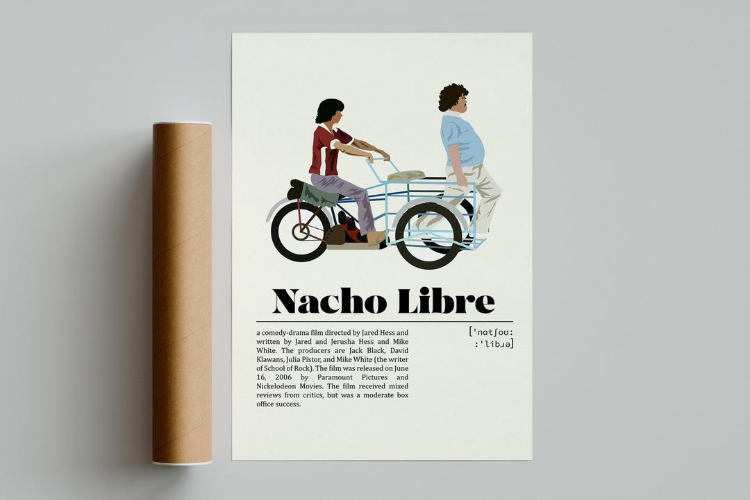 Nacho Libre Poster Ridley Scott Minimalist Movie Poster Vintage Retro ...