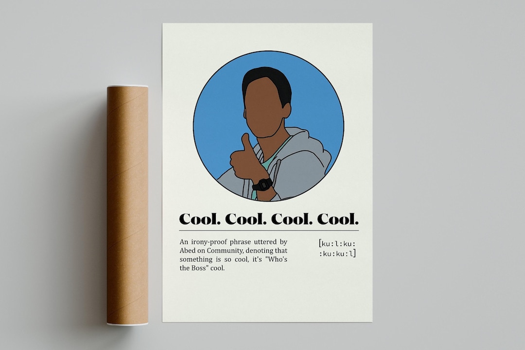 Community Abed Cool Poster Minimalist TV Series Poster Vintage Retro ...