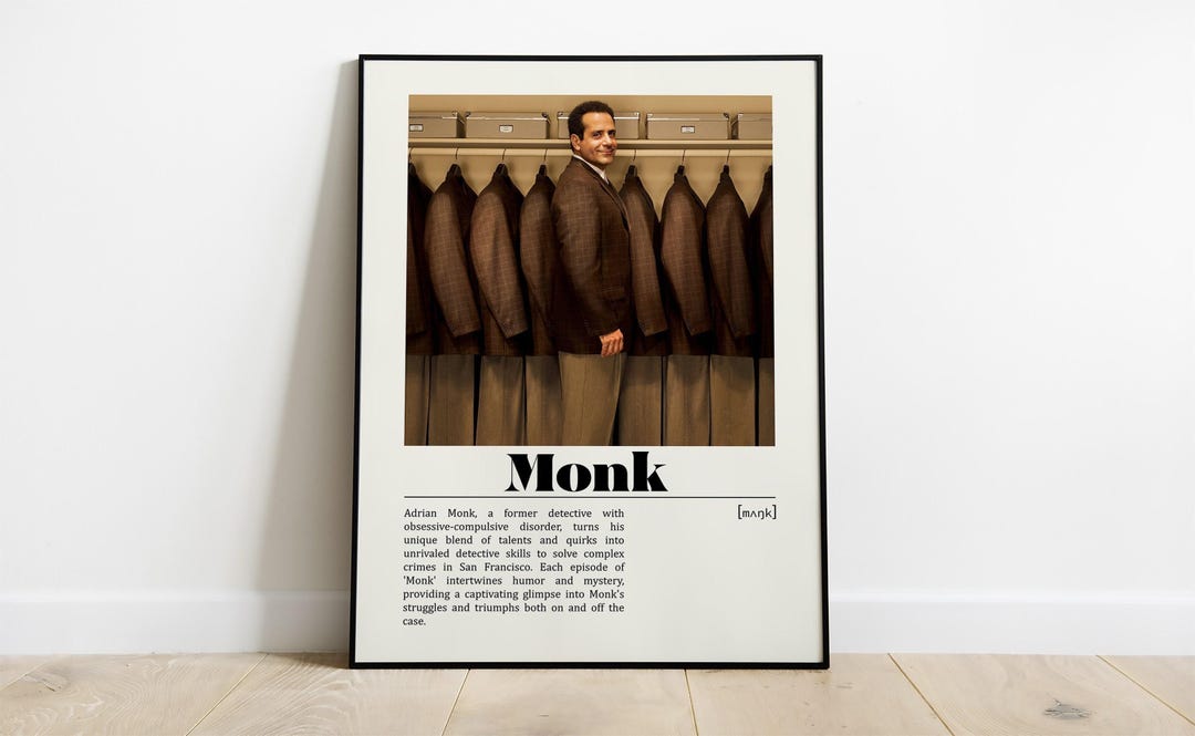 Monk TV Show Poster Vintage Retro Art Print Custom Poster Wall Art ...