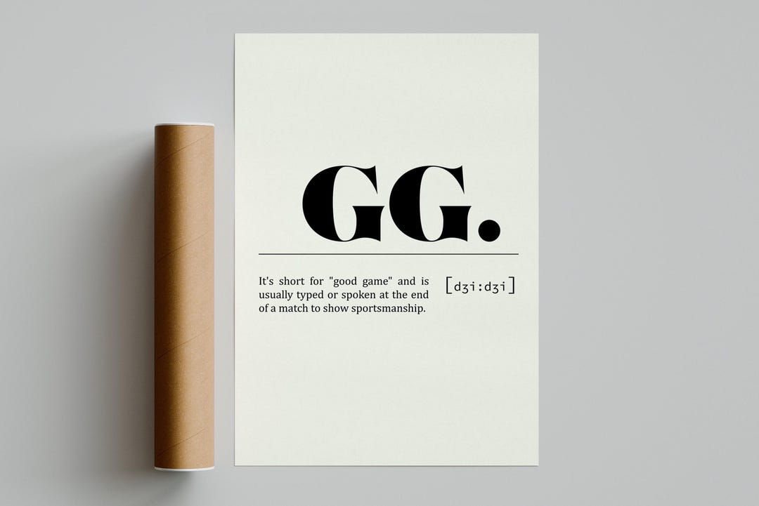 GG Poster Minimalist Game Vintage Retro Art Print Custom Poster Wall ...
