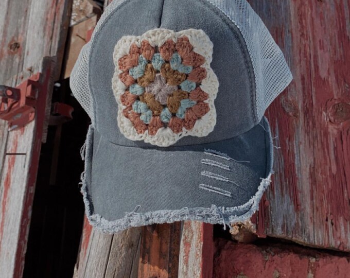Crochet Patch Trucker Hats, Baseball Hats, Women’s Hats, Snapback Hat ...
