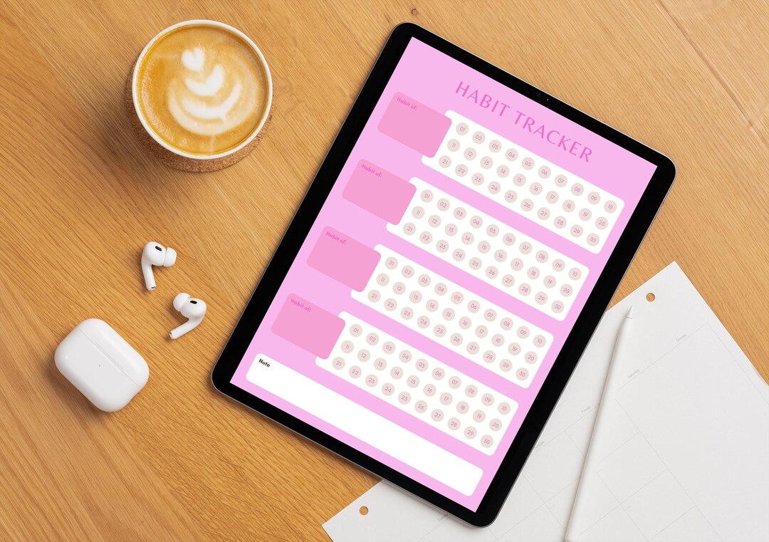 Habit Tracker Template – Printable & Digital Habit Tracker - Etsy