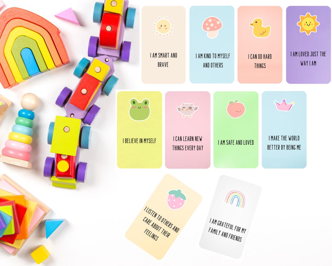 Printable Kids Affirmation Cards Pastel Digital Positive Affirmations ...