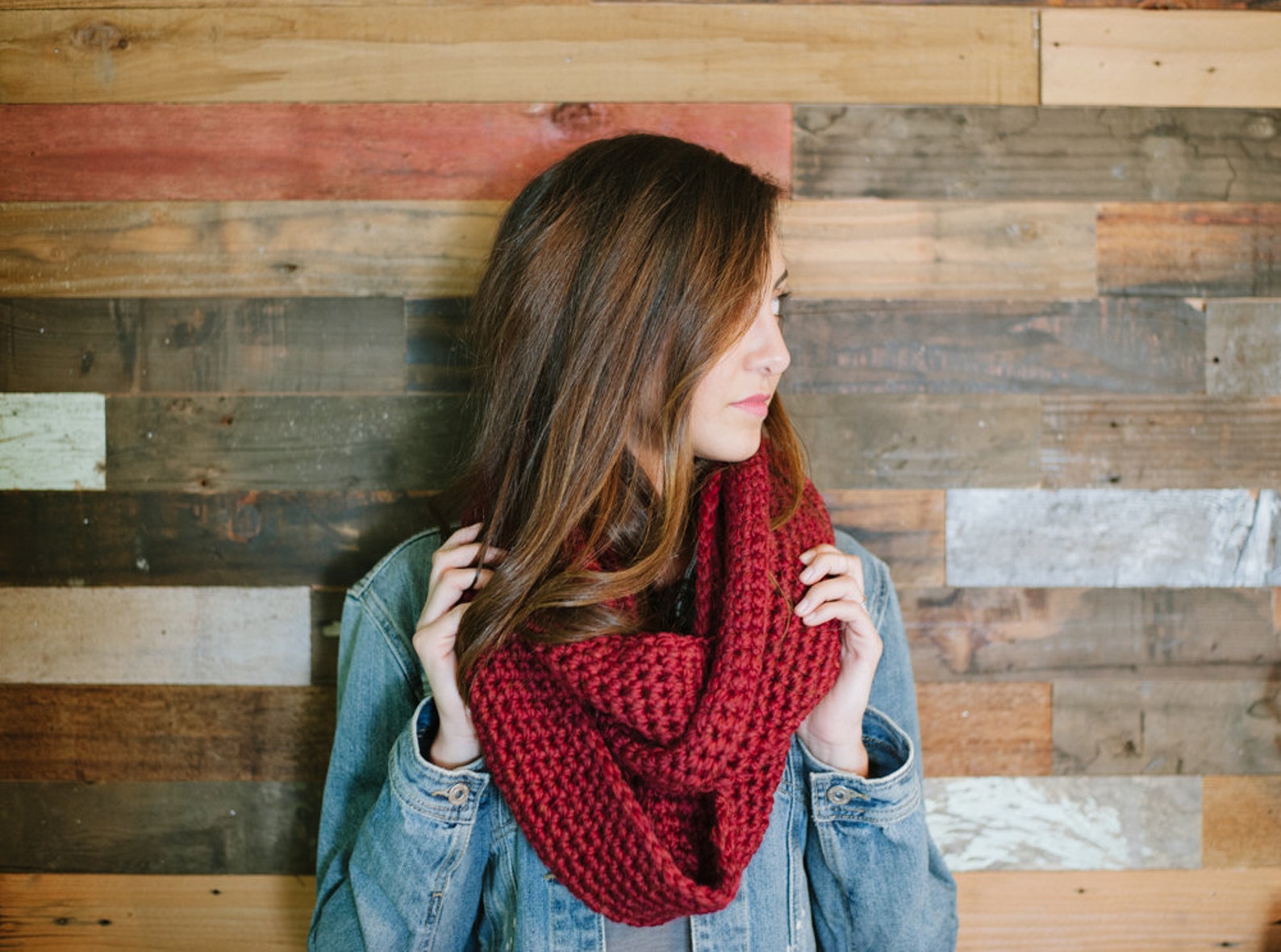 Chunky Infinity Scarf Infinity Scarf Merlot Maroon Scarf - Etsy